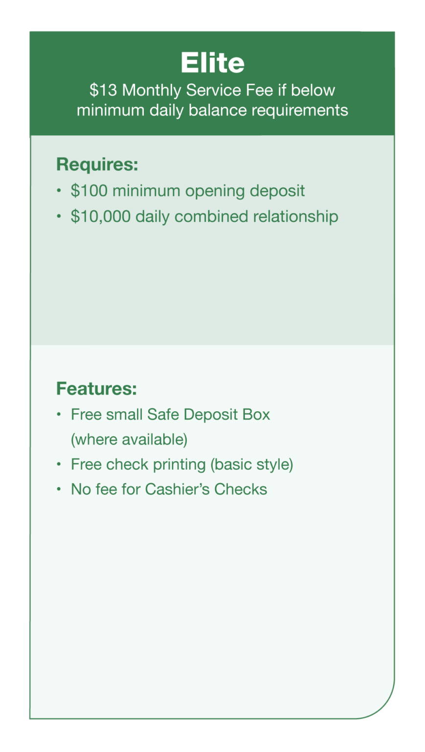 Personal Checking - Premier Banks